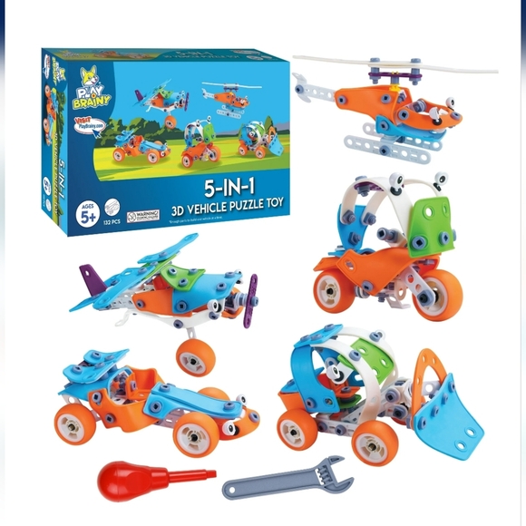 Play Brainy | Toys | Play Brainy Building Toy Set For Kids 32pc 3d ...